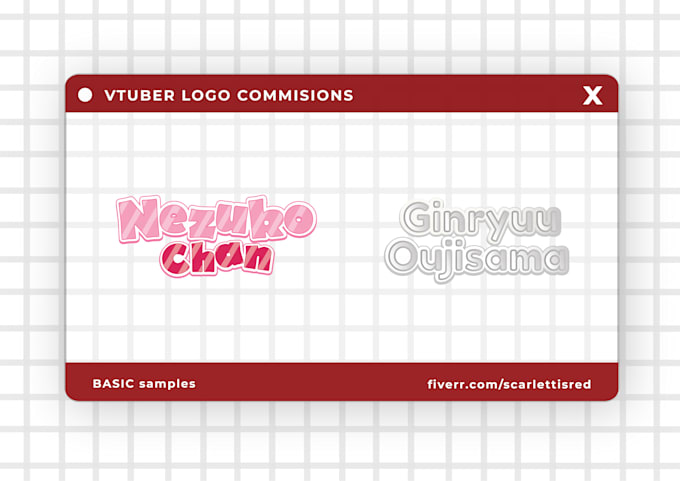 Make a customized vtuber logo for your channel by Scarlettisred | Fiverr