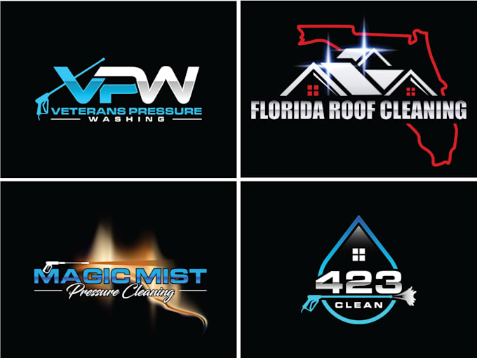 Design pressure washing and power washing service cleaning logo by ...
