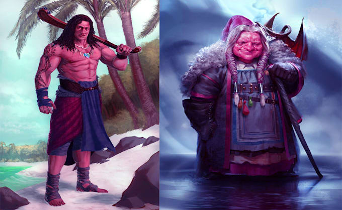 Fantasy dnd and dd character art for you by Phillipfarlo289 | Fiverr