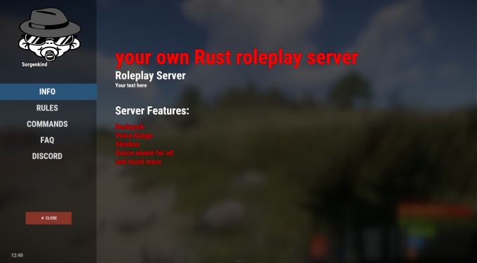 Create a rust roleplay server by Dassorgenkind | Fiverr
