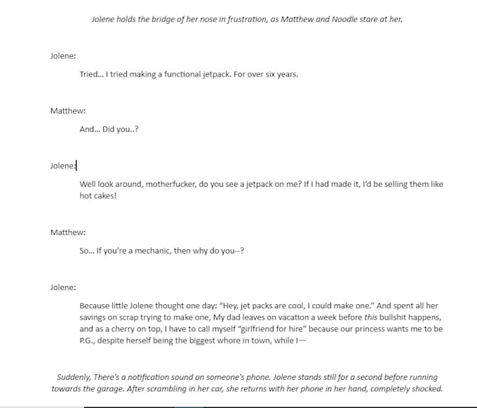 Write movie and comic scripts of any genre by Disamorforming | Fiverr