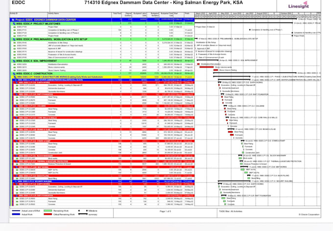Create and prepare your professional primavera p6 schedule by Engineer2696 | Fiverr