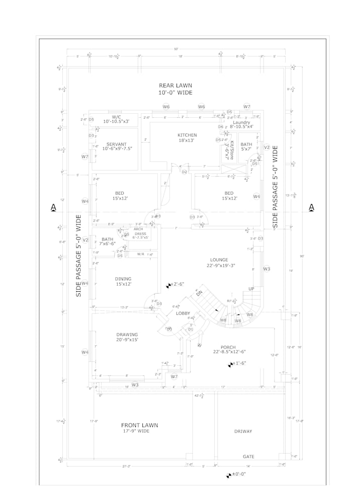 Make your architecture plan and 2d autocad drawing using autocad by ...