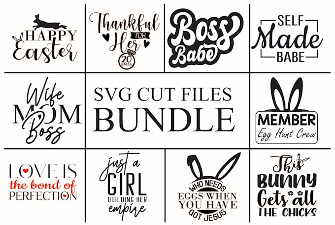 Unique svg, cut files, png, svg bundle design by Jesica113 | Fiverr