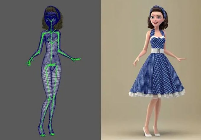 Do rigging for 2d, 3d character and models by Aamir3d | Fiverr