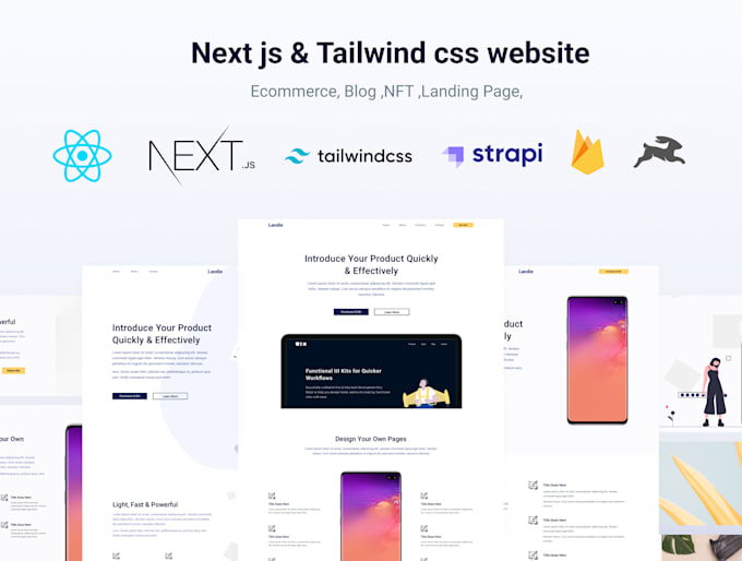 Build websites with next js and tailwind css by Weframetech | Fiverr
