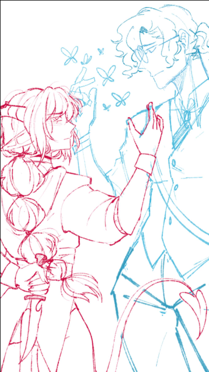 Draw your character in sfw or suggestive by Devouii | Fiverr