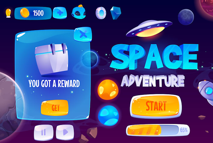 Design creative game ui by Waseemnadeem | Fiverr