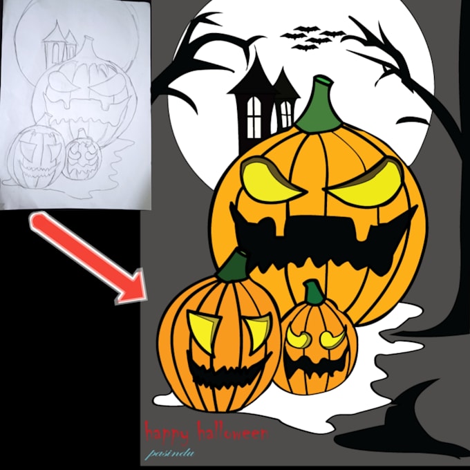 Draw vector tracing sketch by Pasindu_art | Fiverr