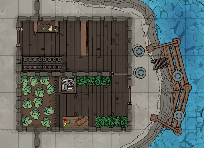 Create a fully custom battle map for a vtt by Alfieproctor | Fiverr