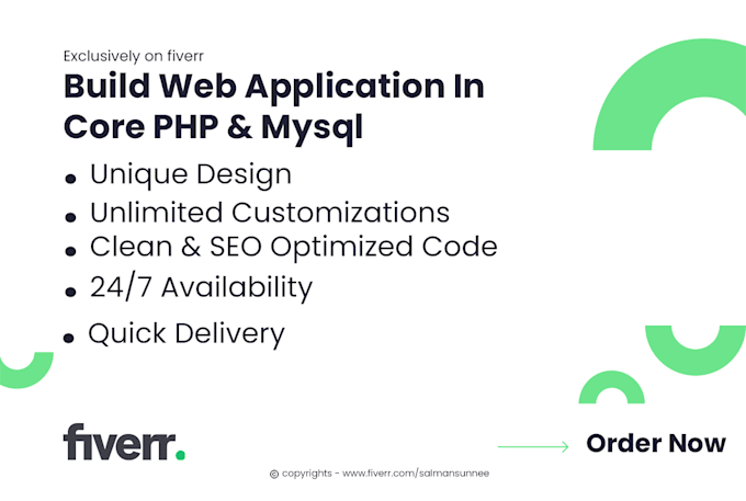 Build a web application in core php and mysql by Salmansunnee | Fiverr