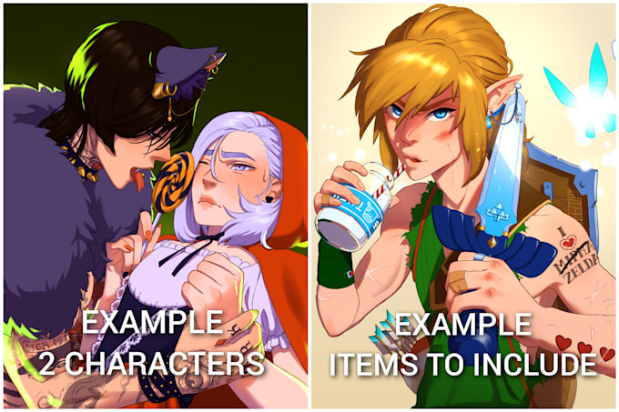 Do digital half body character artworks for you by Stuepitt | Fiverr