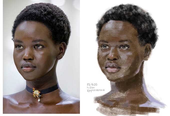 Draw your portrait in authentic style by Roks_olana | Fiverr