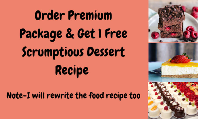 Be your expert recipe writer by Designs_by_rr | Fiverr