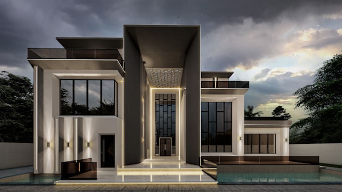 Make modern exterior, interior 3d model on revit and sketchup by Greystudi0 | Fiverr
