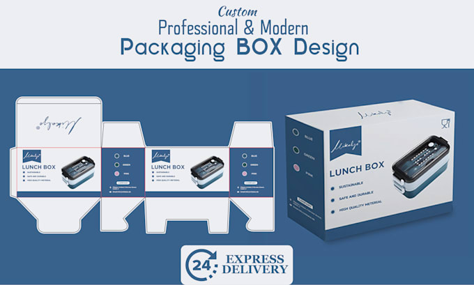 Create dieline or die cut line for box packaging design by Box ...