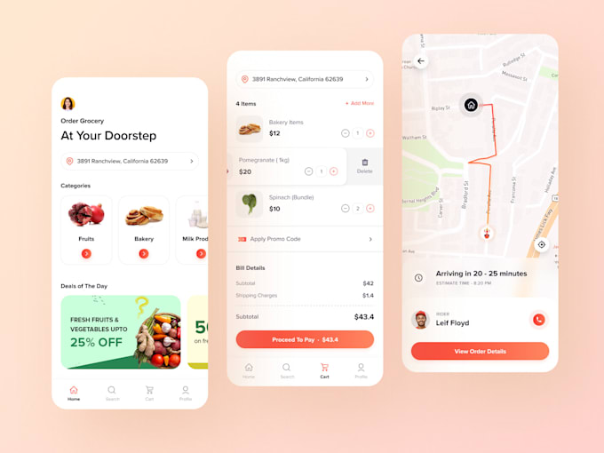 Develop food or grocery delivery tracking app by Lakshaykumaro2 | Fiverr