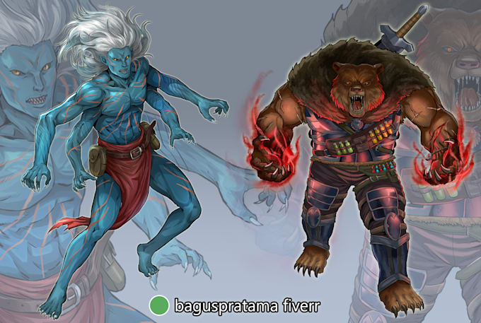 Draw cool dnd creature, monster and fantasy character by Baguspratama ...