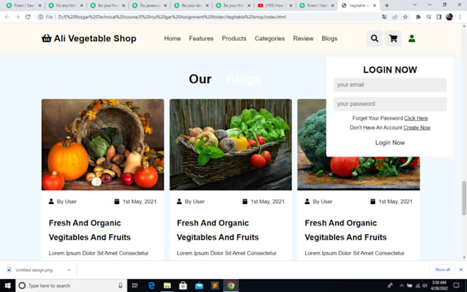 Create A Reponsive Website In Htmlcss And Javascript By Hasnain2122 Fiverr
