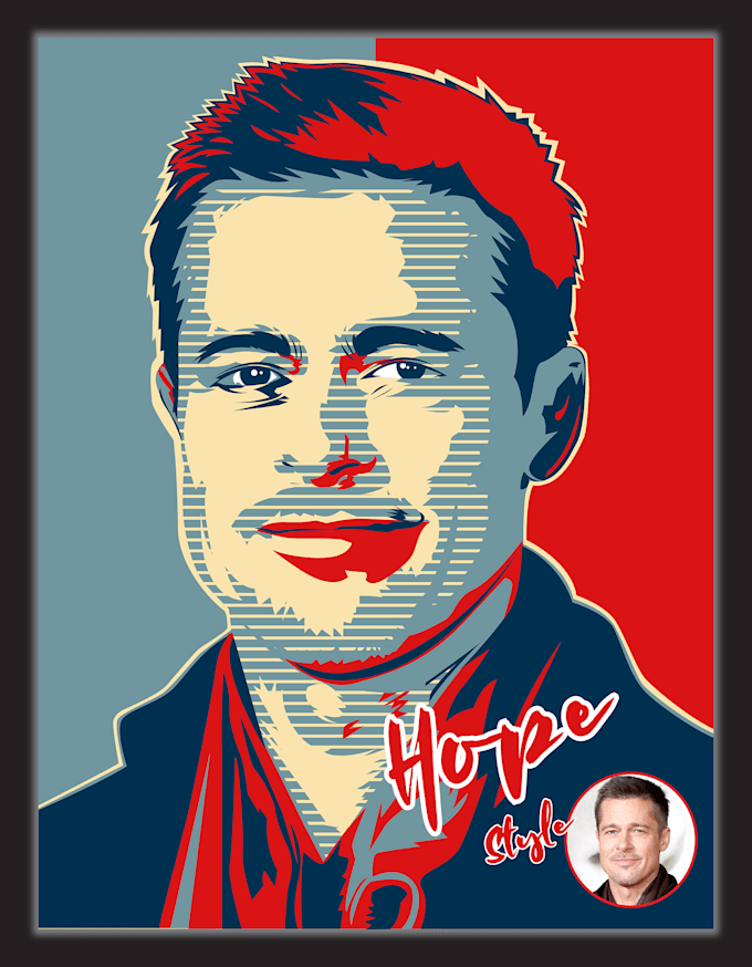 Design a vector hope style poster by Designgrafiq07 | Fiverr