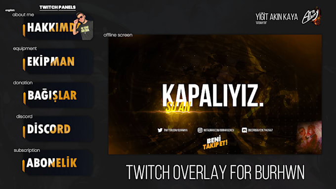 Design twitch panels and header by Yigitakinkaya | Fiverr