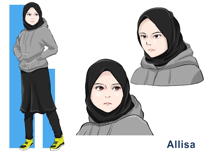 Make simple character concept art by Kholikhasan | Fiverr