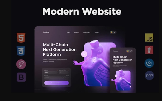 Create clean and responsive website using html5, css3 , js, bootstrap by Zakaria_bout | Fiverr