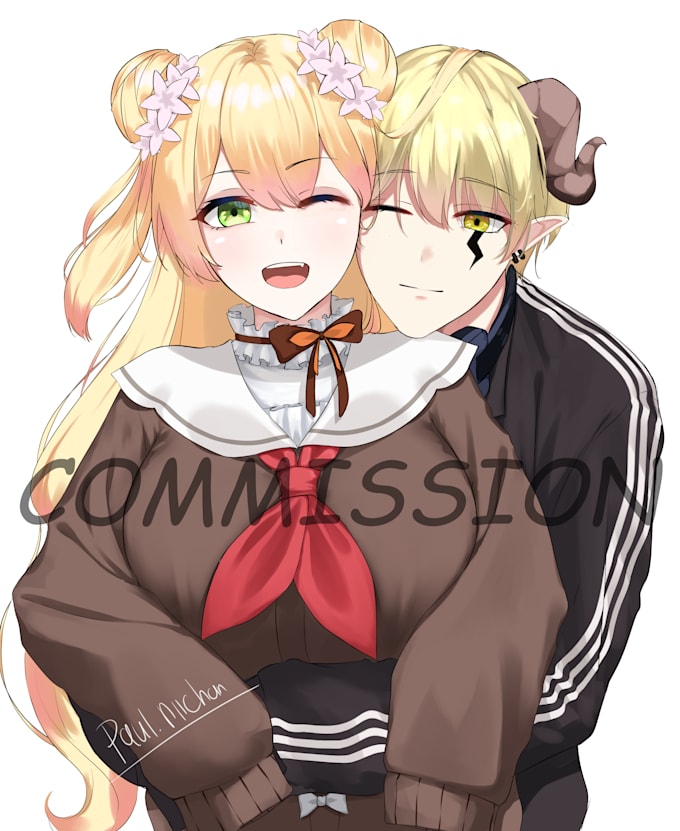 Draw original character, and your fav character by Paul_niichan | Fiverr