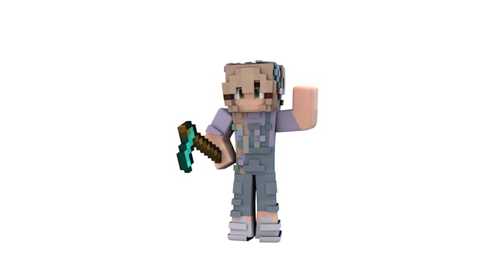 Render pose pack of minecraft skin for thumbnails by Echorae | Fiverr