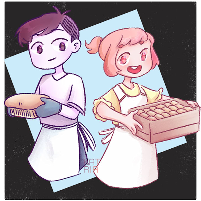 Draw cute 2d illustrations in my style by Mallowsprout | Fiverr