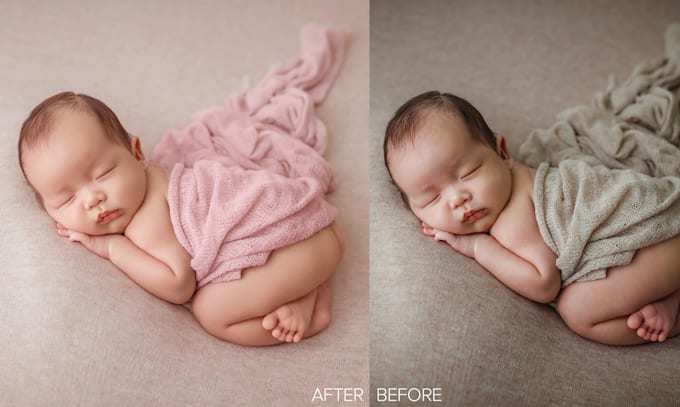 Retouch in photoshop newborn, baby photo edit, color grading by ...
