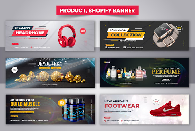Do product banner, website banner ads, header, slider or food banner by ...
