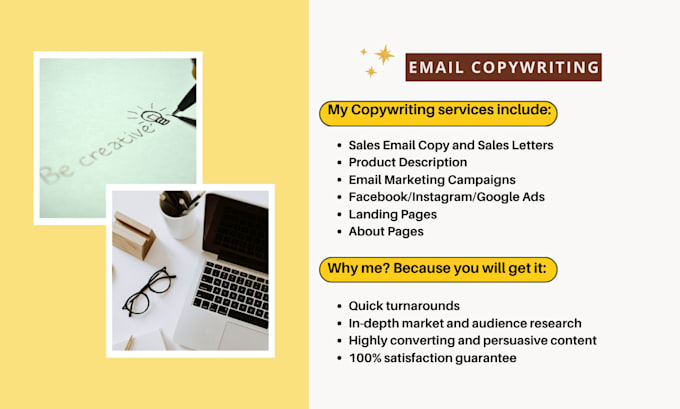 Write persuasive sales email copy and do email copywriting for email ...