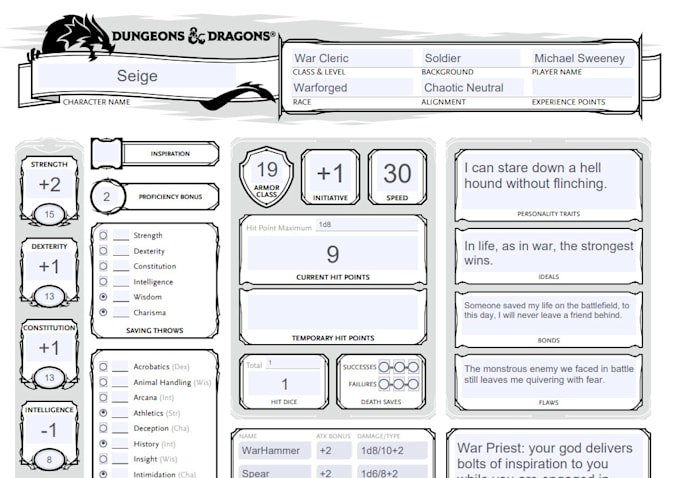 Make a ttrpg character for you by Innocentgoblin | Fiverr