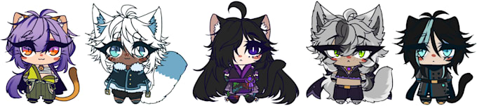 Draw cute bite sized chibis by Marshpuff | Fiverr