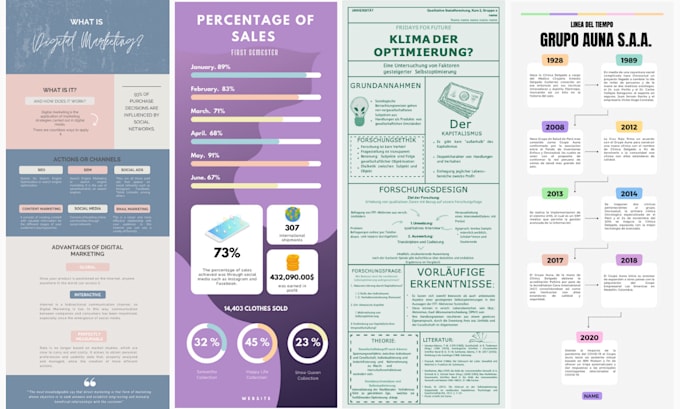Turn your boring text into visually infographics or timelines by ...
