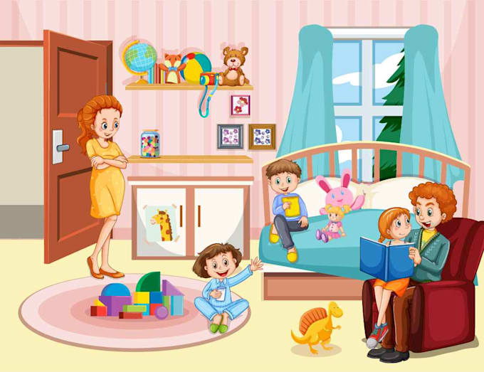 Draw colorful cute children story book illustration by Farshe_artist ...