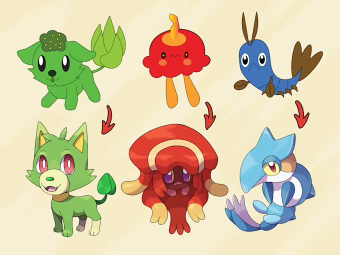 Design a pokemon based on your description by Zeektastic | Fiverr