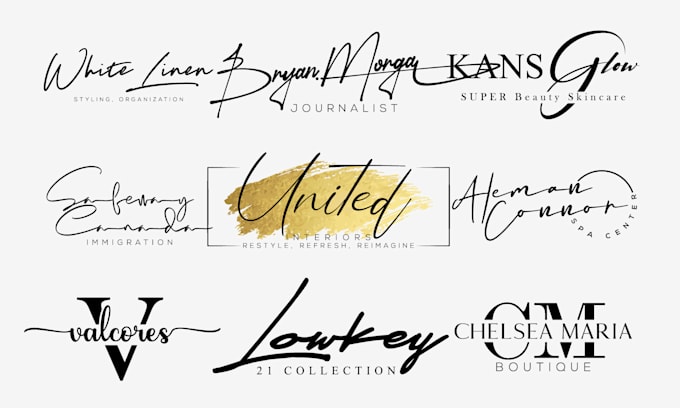 Design handwriting, scripted, signature, cursive, handwritten logo by ...