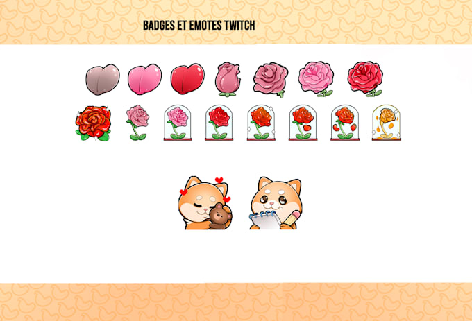 Make beautiful emotes for you by Bananaa_tv | Fiverr