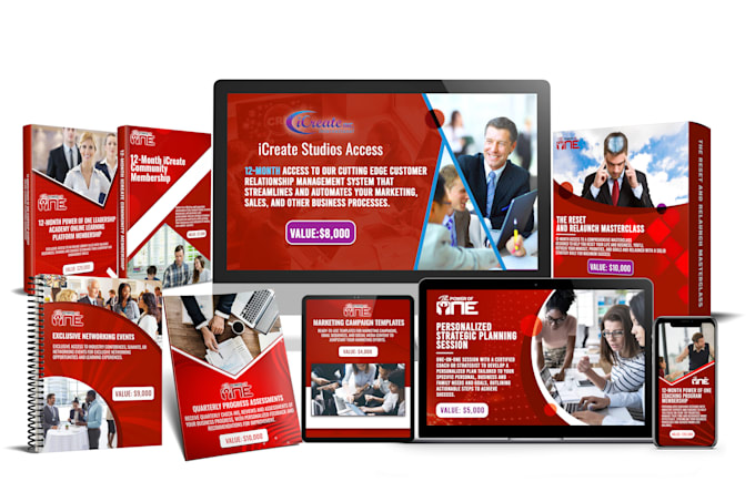 Design online course mockup bundle and ecover bundle by Ready4writing ...
