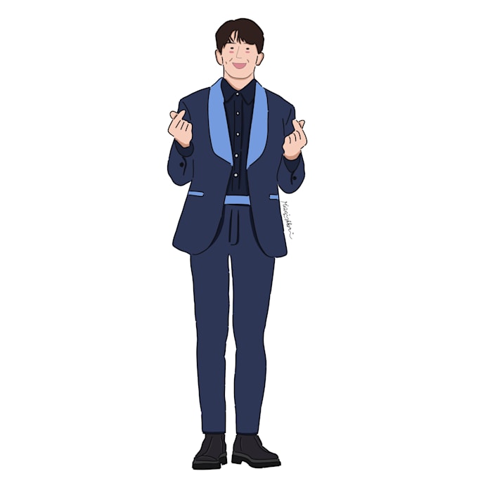 Draw a full body flat illustration in hours by Qibardesign | Fiverr