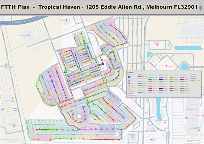 Design ftth fttx osp network design telecom through ai autocad arc gis ...