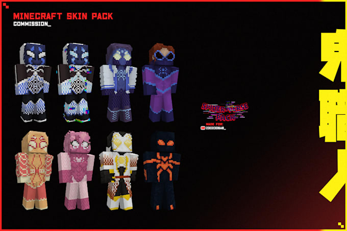 Make you a custom accurate and detailed minecraft skin by Onishokunin ...