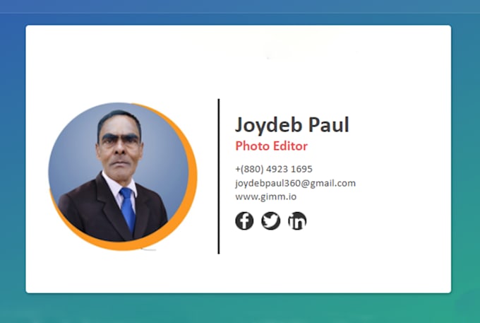 Design a clickable html email signature, email template by ...