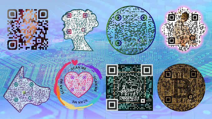 Design a unique custom, catchy qr code with your logo, image, color by ...