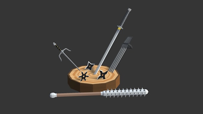 Make low poly prop packs with colorable materials by Basttoshha | Fiverr