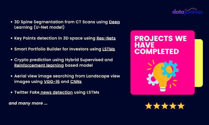 Do machine learning, nlp, computer vision projects by Datajunkies | Fiverr