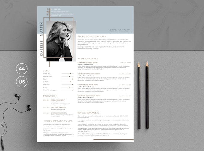 Design a professional and eye catching resume by Reza_1510 | Fiverr
