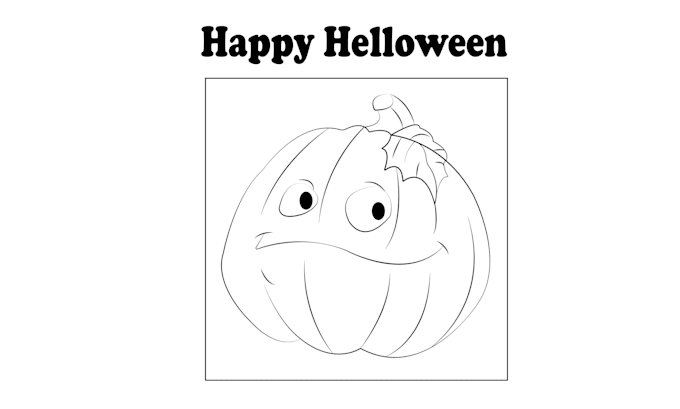Create halloween illustration coloring page for kids by Flsharmila | Fiverr
